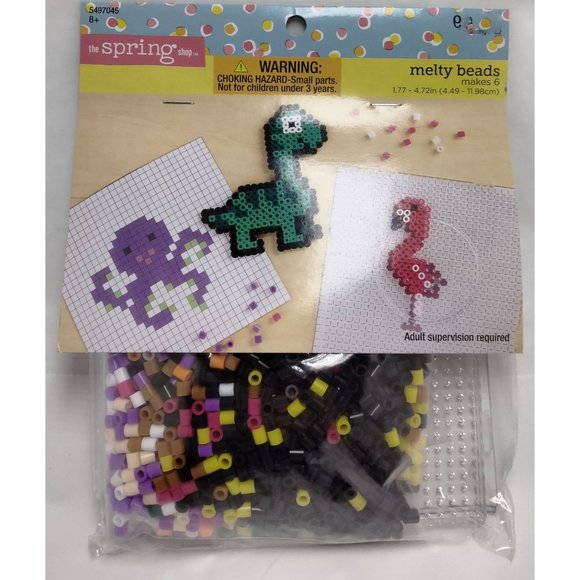 The Spring Shop | Toys | Melty Beads Kit Flamingo Dinosaur Lion Monkey ...